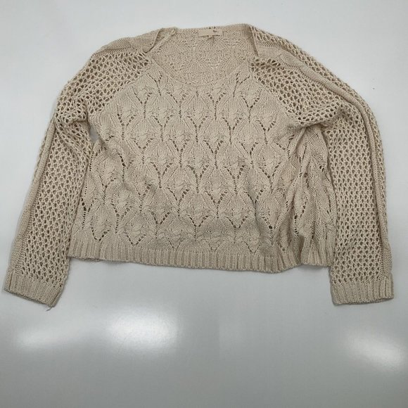 Ryu | Sweaters | Ryu Anthropologie Crochet Open Knit Sweater Boho ...